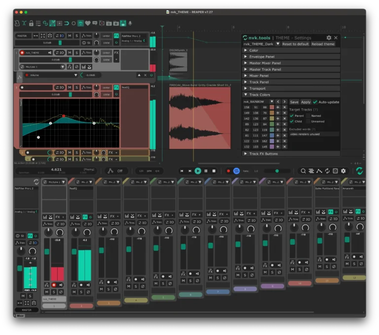 Nvk Advanced Theme for Cockos Reaper - 24bit